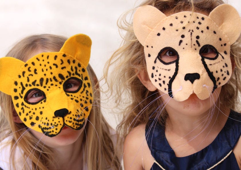 Cheetah Mask PATTERN. Kids Felt Mask Sewing Pattern. | Etsy