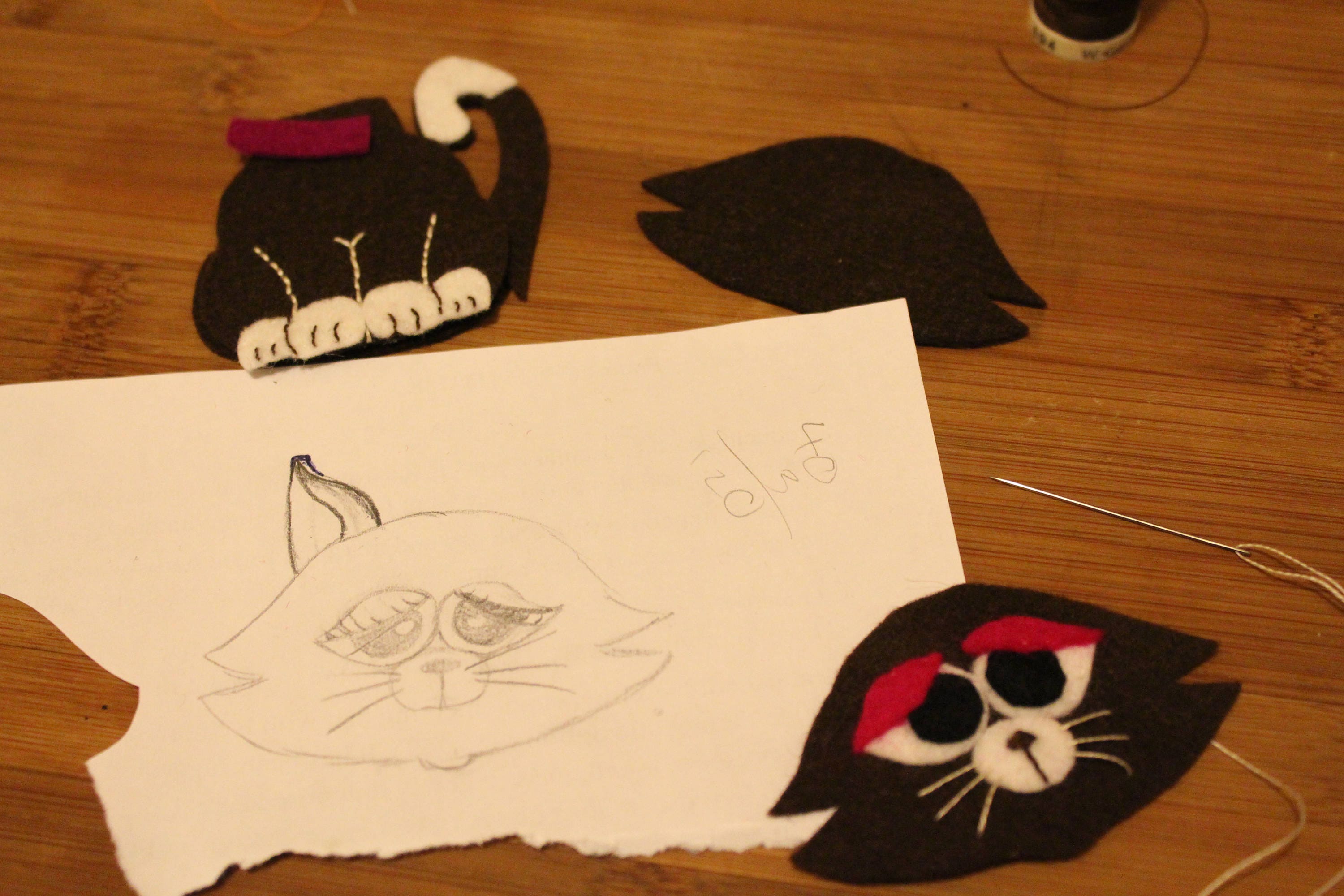 Cat Finger Puppet Pattern. Felt Finger Puppet Sewing Pattern. | Etsy