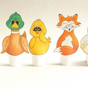 Printable Finger Puppets, Chicken Little. Paper Finger Puppets Download ...