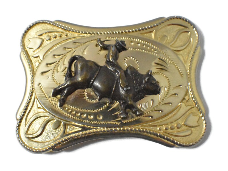 Bull Rider Belt Buckle Rodeo Bronze Cowboy Riding Bull - Etsy