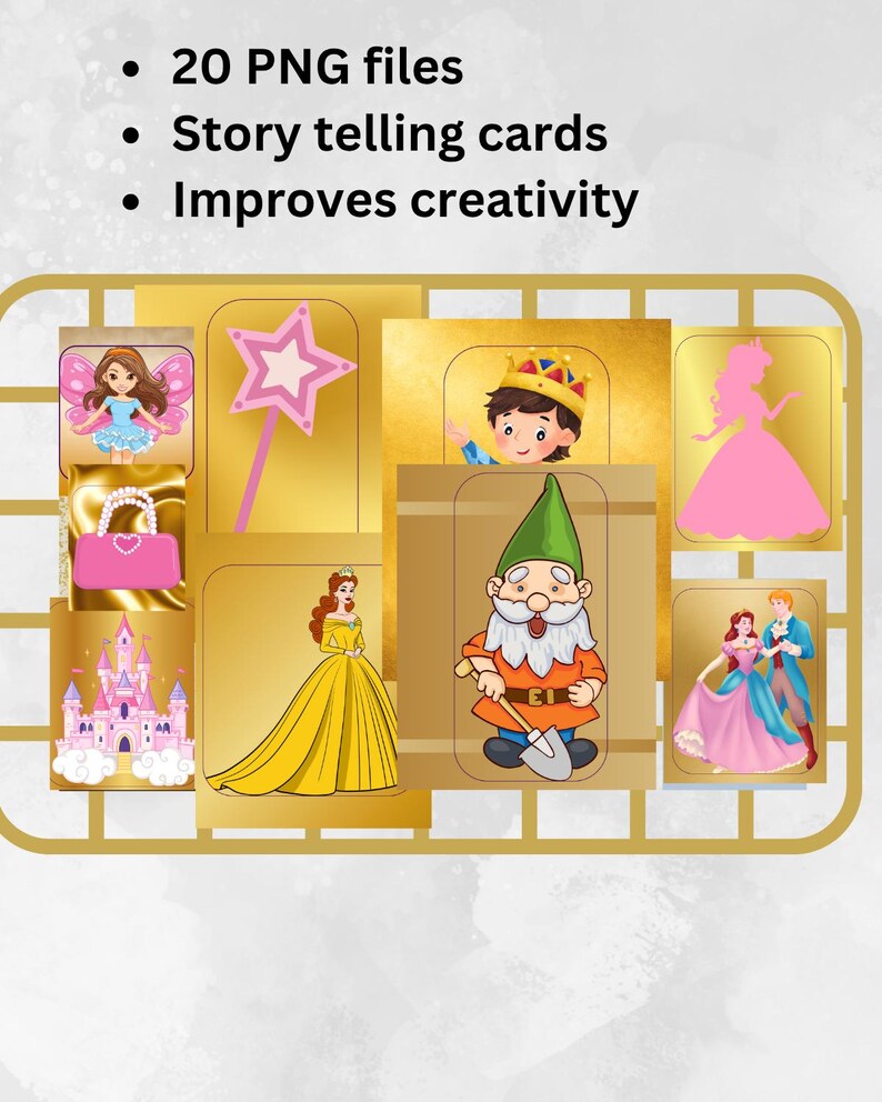 Princess Storytelling Cards Printable for Kids, Fairy Tale Story ...