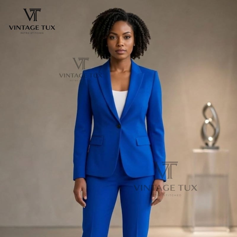 Cobalt Blue Womens Suit - Etsy