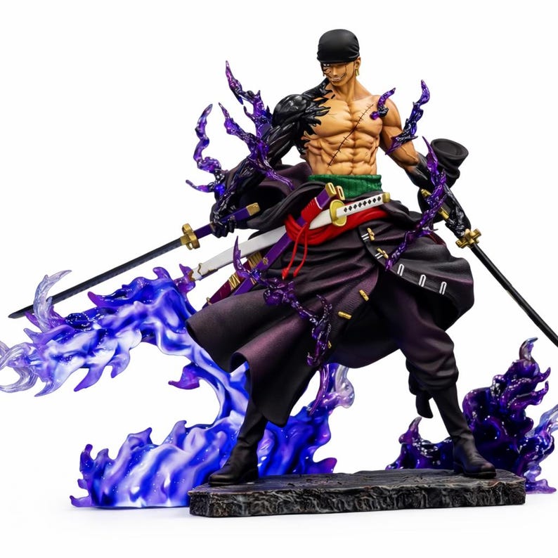 Roronoa Zoro Dark Aura Statue: One Piece Santoryu Swordsman Resin ...