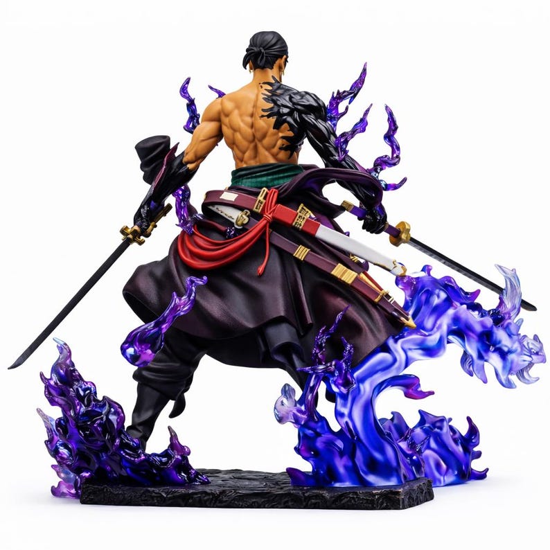 Roronoa Zoro Dark Aura Statue: One Piece Santoryu Swordsman Resin ...