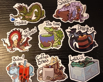 Frumpy Friends Mini Vinyl Stickers - Etsy