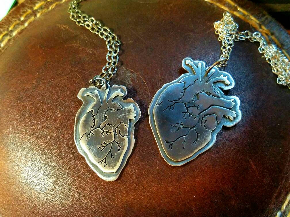 Human Heart Necklace. Anatomical Heart. Small Medium and - Etsy