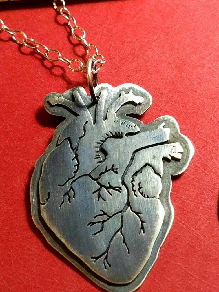 Human Heart Necklace. Anatomical Heart. Small Medium and - Etsy