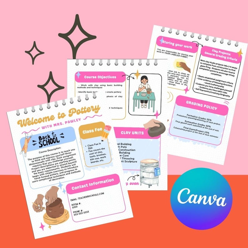 Customizable High School Pottery Class Syllabus - Etsy