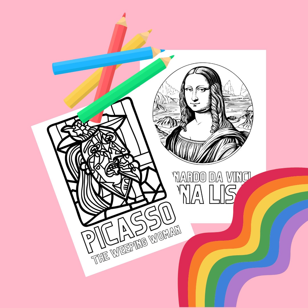 Customizable Art Class Coloring Sheets Printable - Etsy