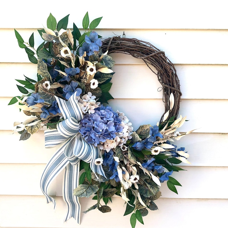 Blue Wreath - Etsy