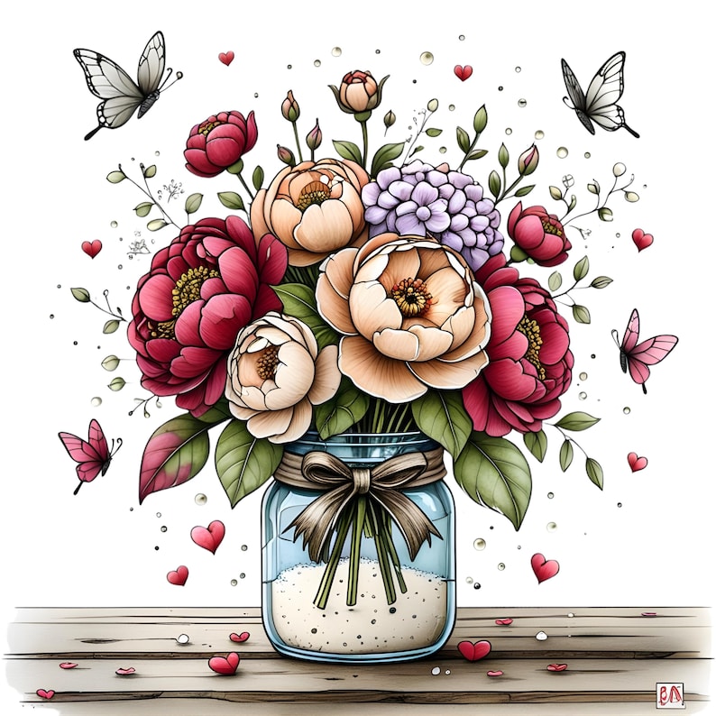 Whimsical Flower Clipart Bundle, Floral Nursery Boho Flowers ...