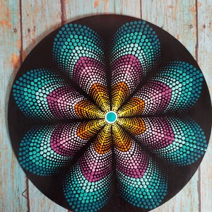 Cone Flower Mandala Dot Painting - Etsy