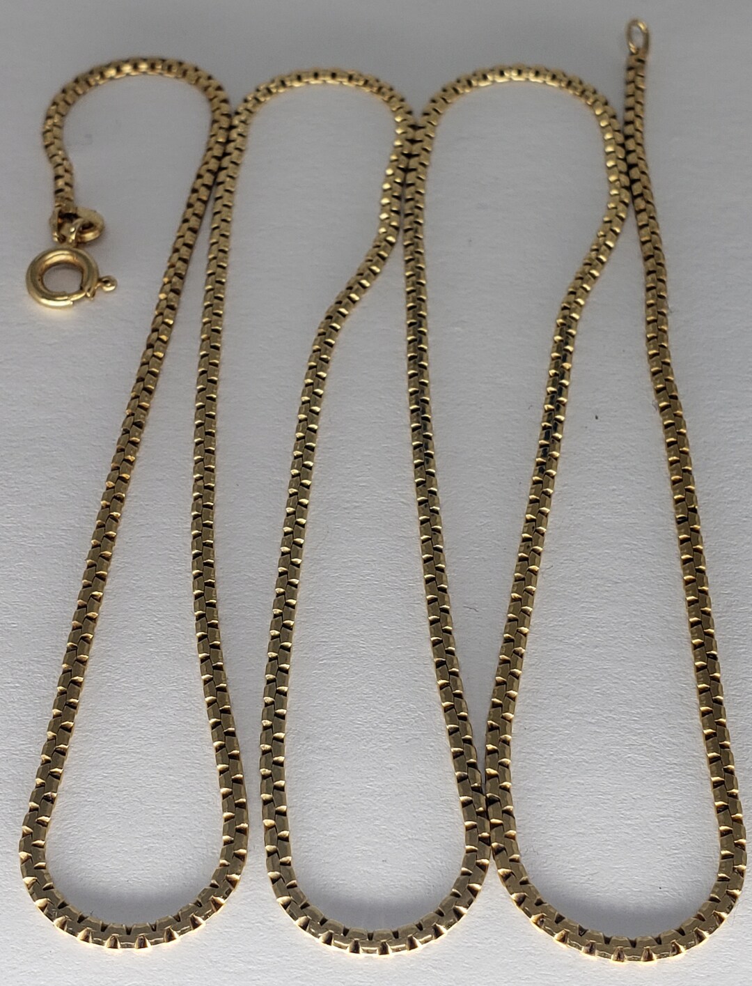 Vintage 14K Italian Gold Chain Necklace 24 Inches - Etsy