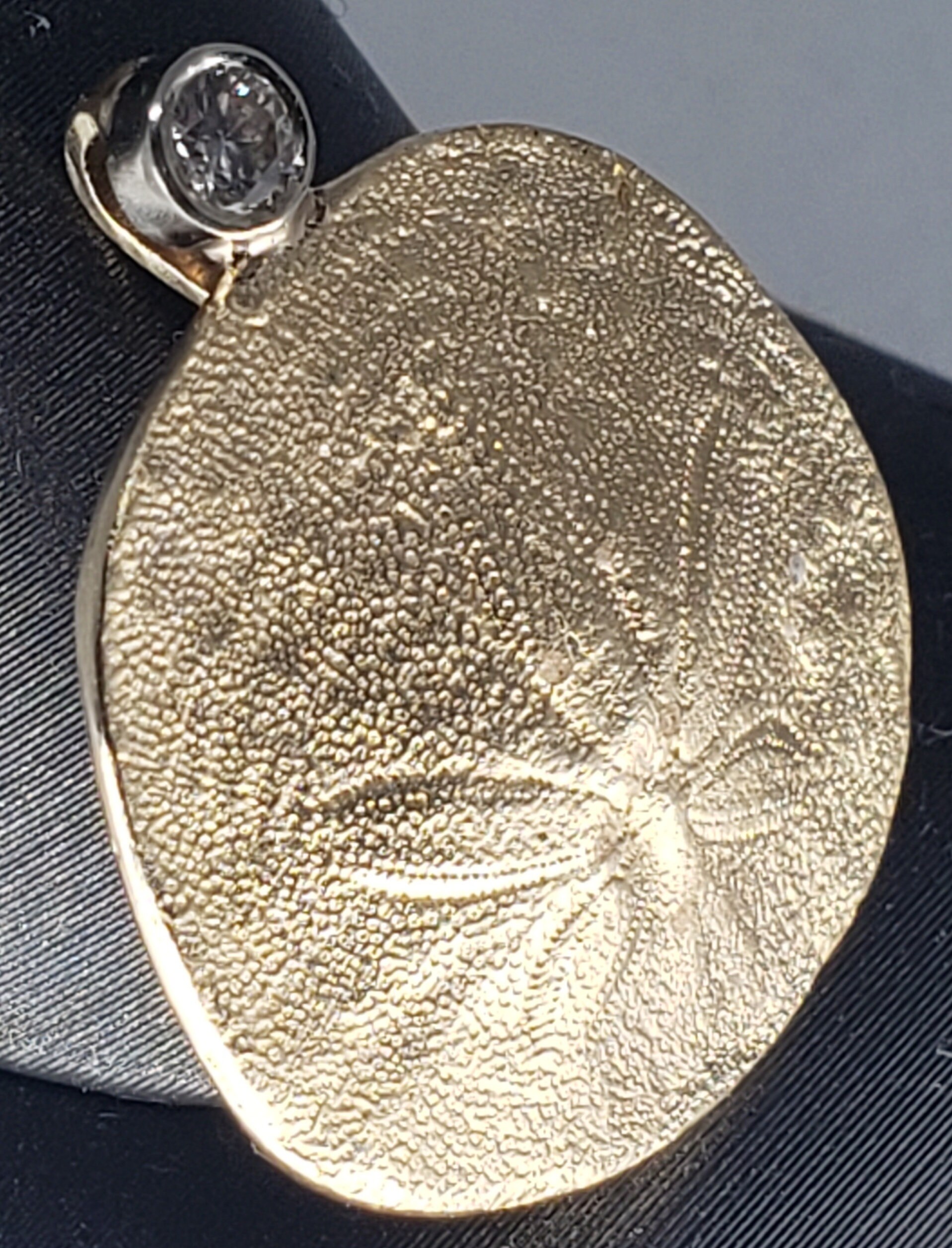 14k Gold Diamond Sand Dollar Pendant California Ocean - Etsy