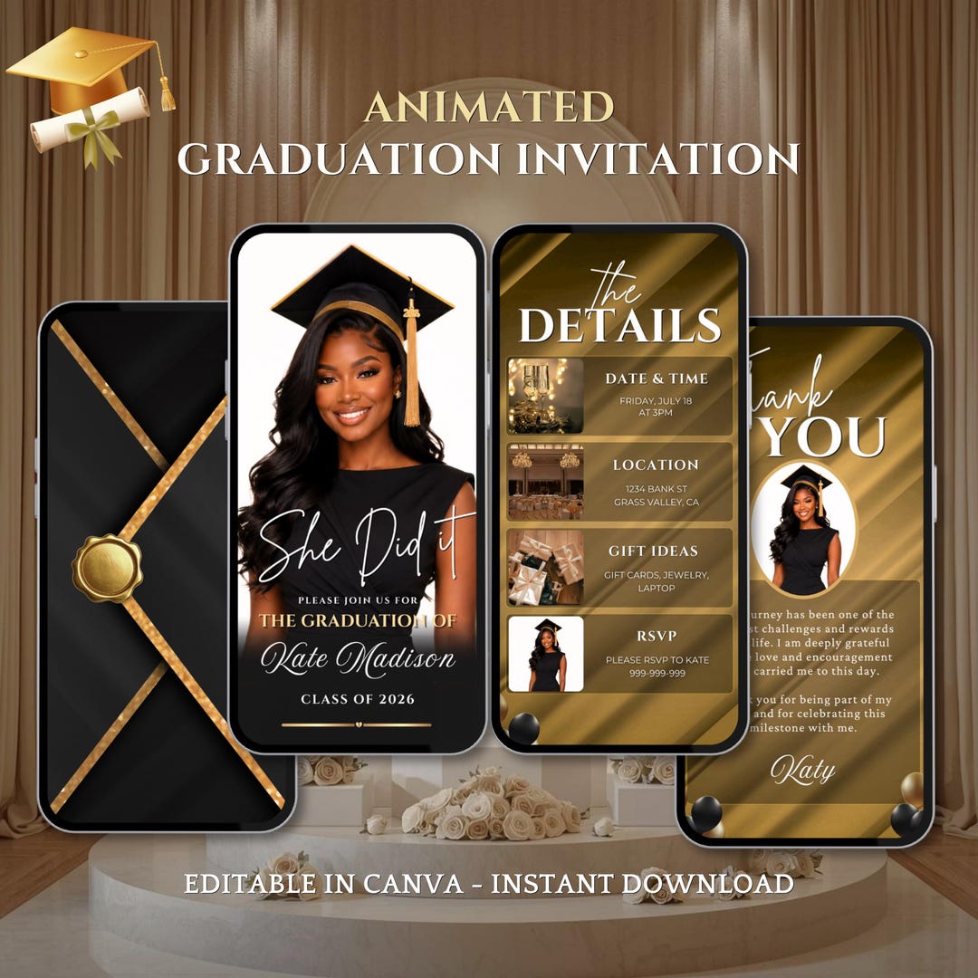 Grad Party Invite, Custom Graduation Invitation, Congratulations Class ...