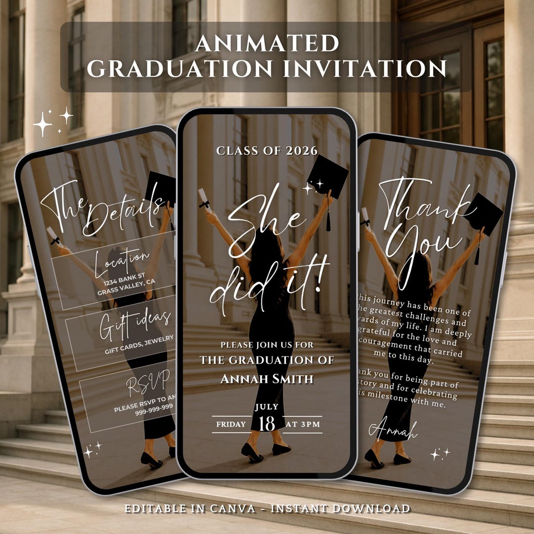 Grad Party Invite, Custom Graduation Invitation, Congratulations Class ...