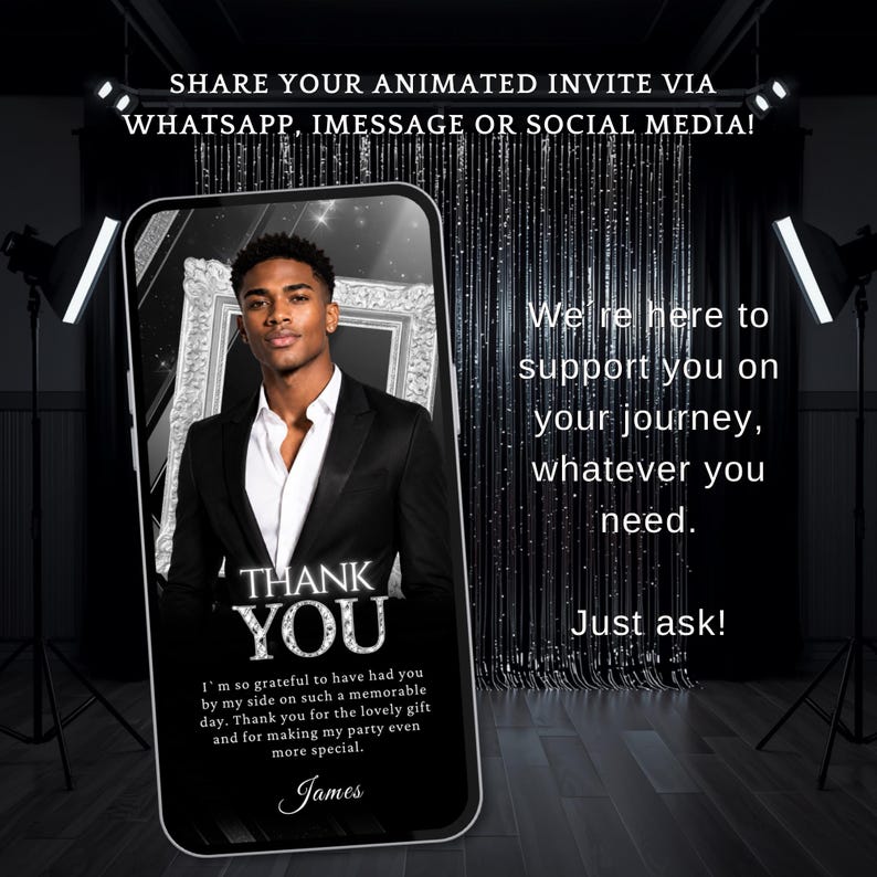 Animated Prom Party Invitation, Congratulations Ceremony, Glamourous ...