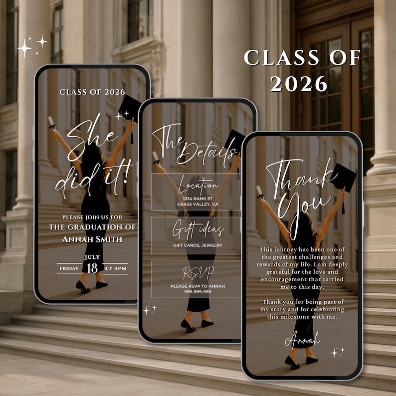 Grad Party Invite, Custom Graduation Invitation, Congratulations Class ...