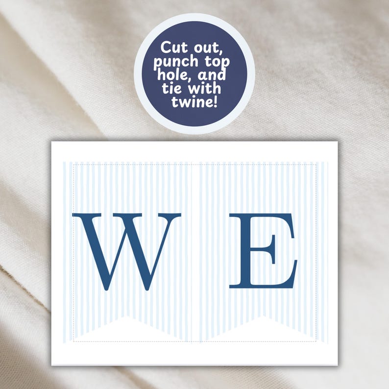Welcome Baby Banner, Blue Baby Shower Welcome Sign, Editable Baby ...