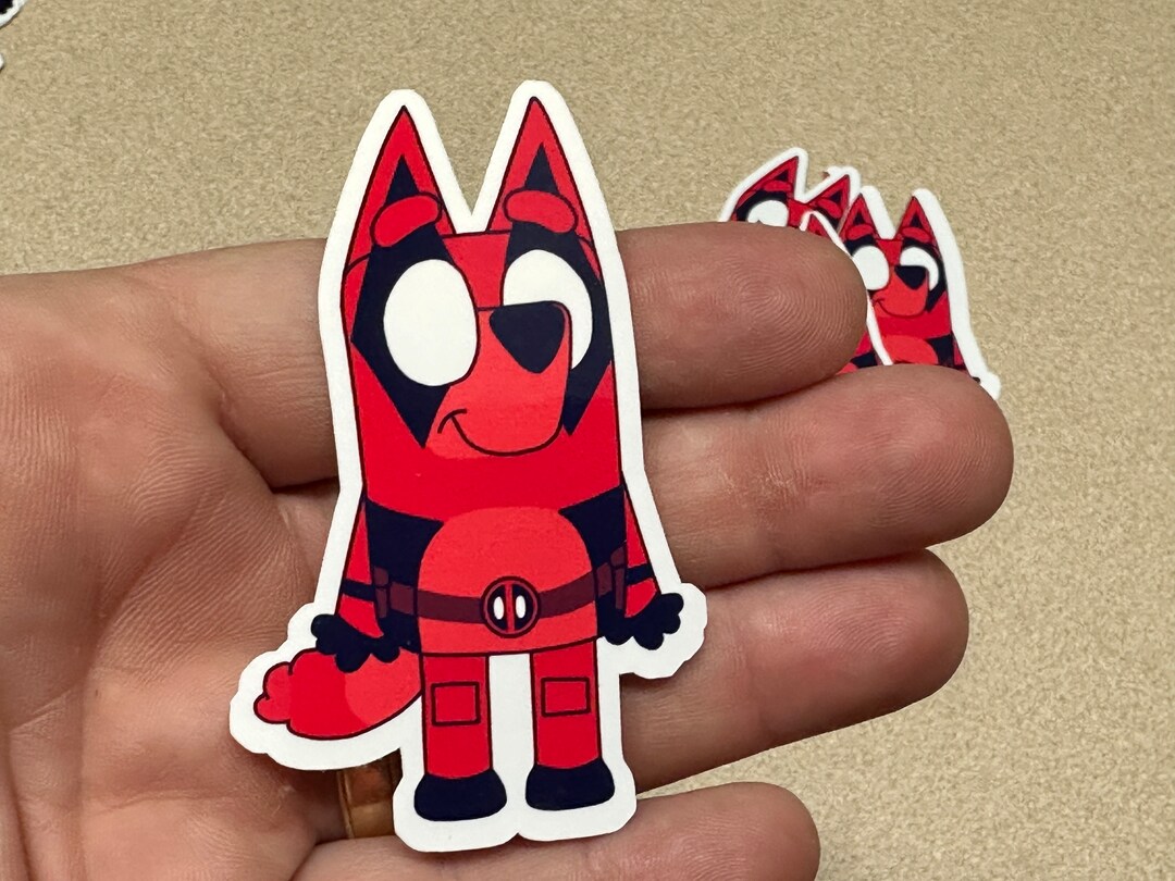 Deadpool Bluey Stickers - Etsy