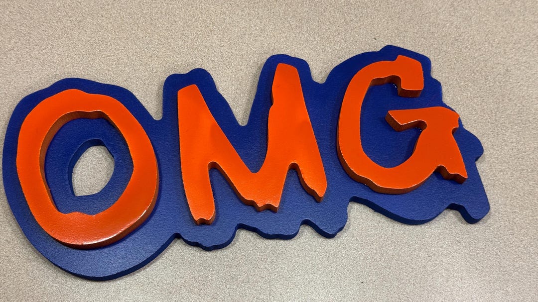 12 Inch OMG Sign for Mets Fans! Desktop Version! - Etsy
