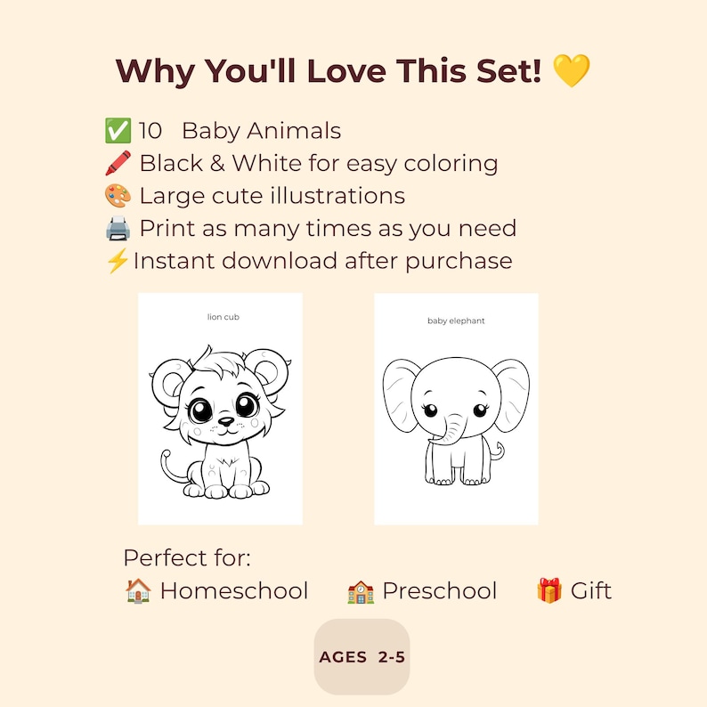 Baby Animals Coloring Pages, Preschool Curriculum, Kindergarten ...