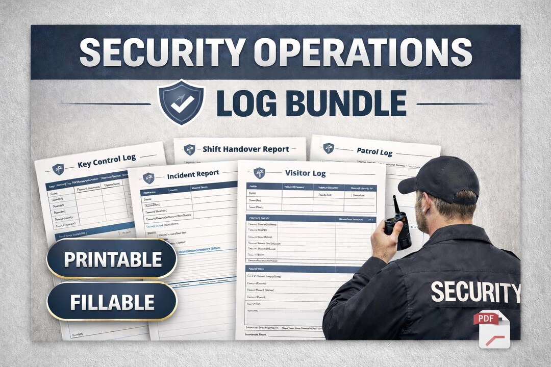 Security Guard Log Book Bundle - Etsy UK