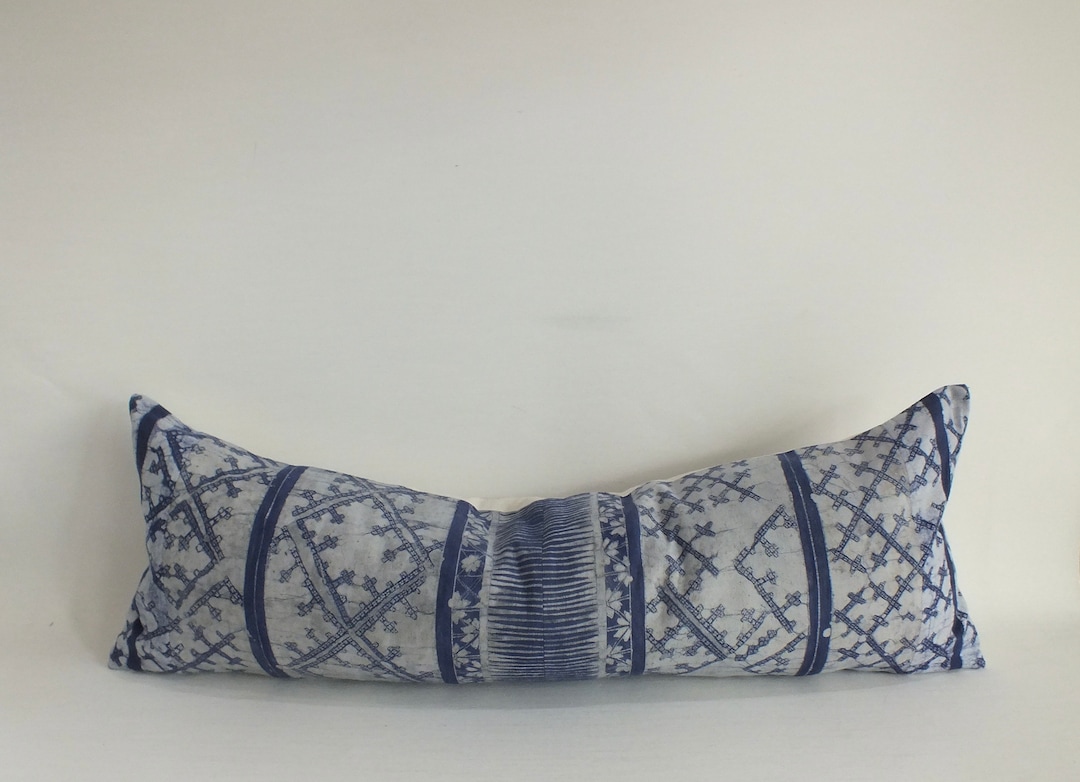 Blue Sofa Bed Liver Room Lumber Pillows Throw Cushion Cover Hmong ...