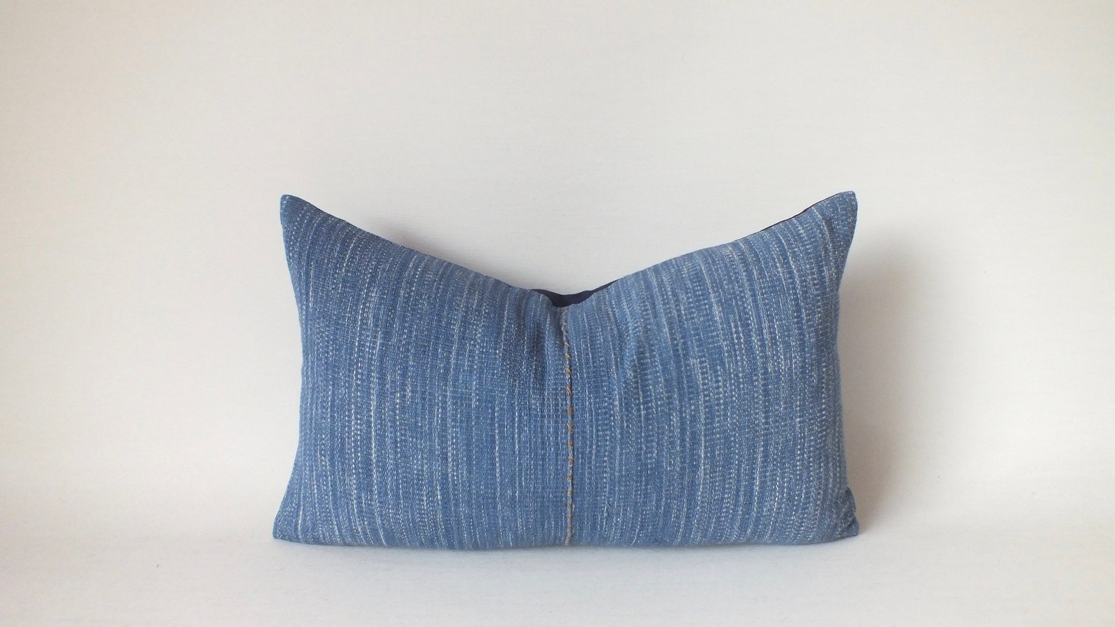 Light Blue Cushion Hand Woven Boho Textile Embroidered Ethnic Accent ...