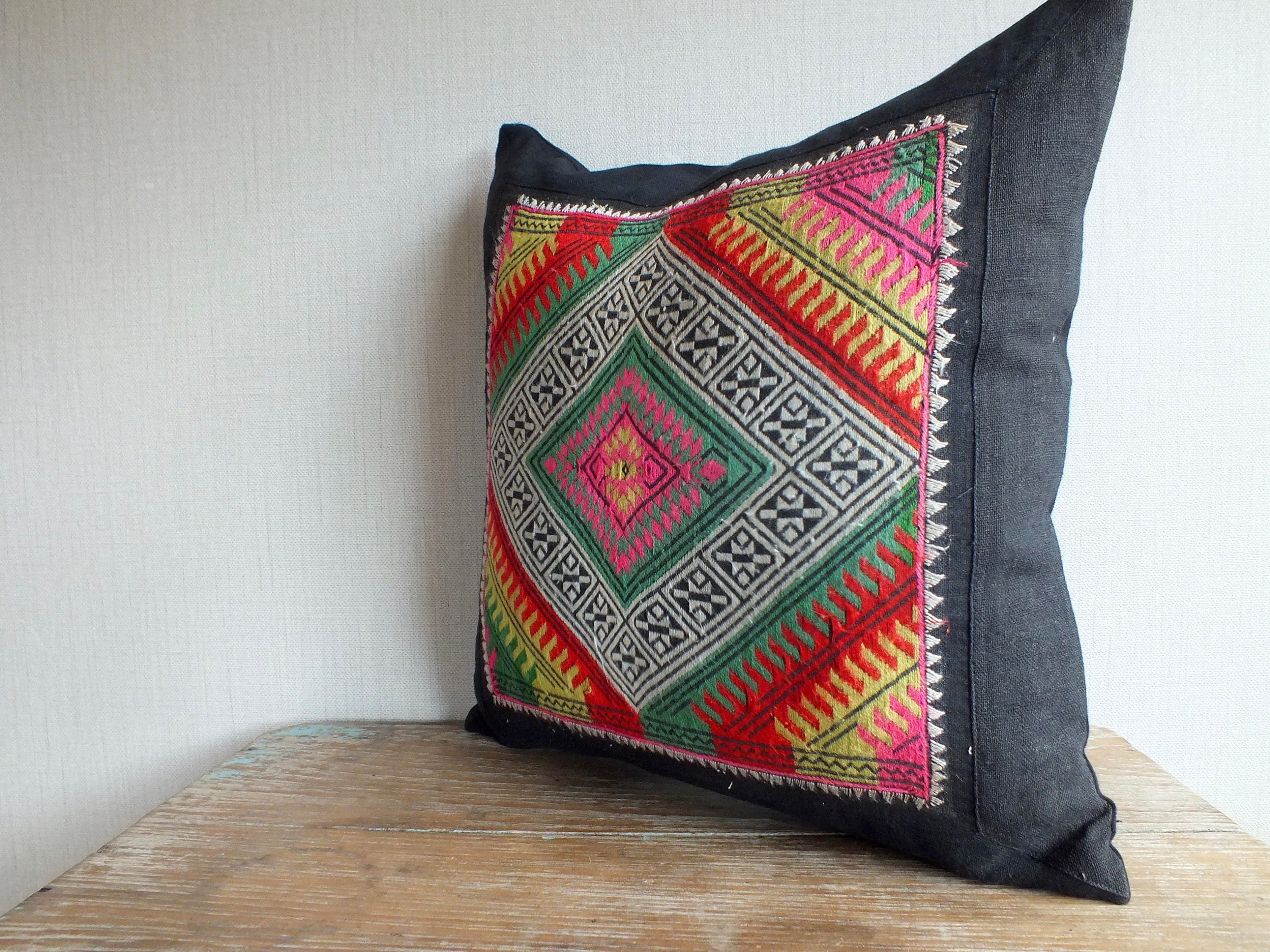 Vintage Textiles Decorative Accent Cushion cover Lumbar Pillow | Etsy