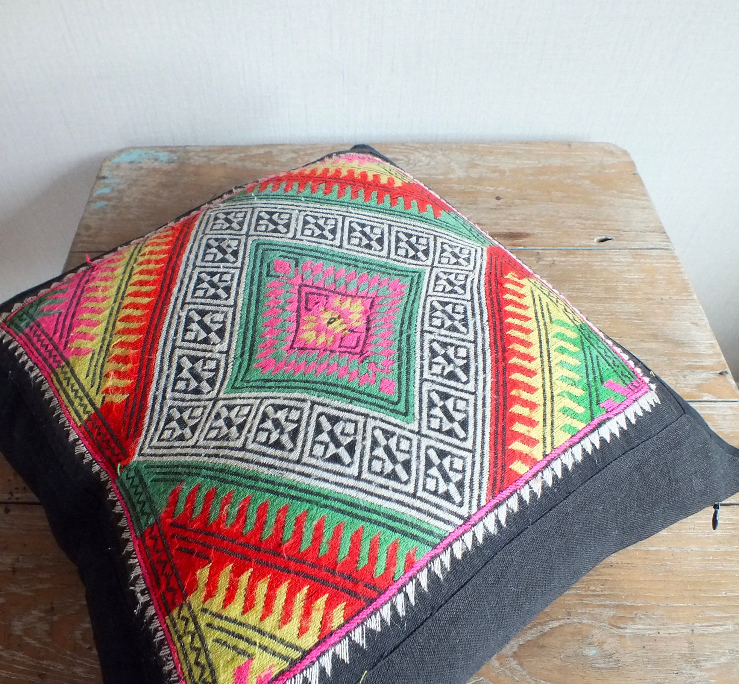 Vintage Textiles Decorative Accent Cushion cover Lumbar Pillow | Etsy