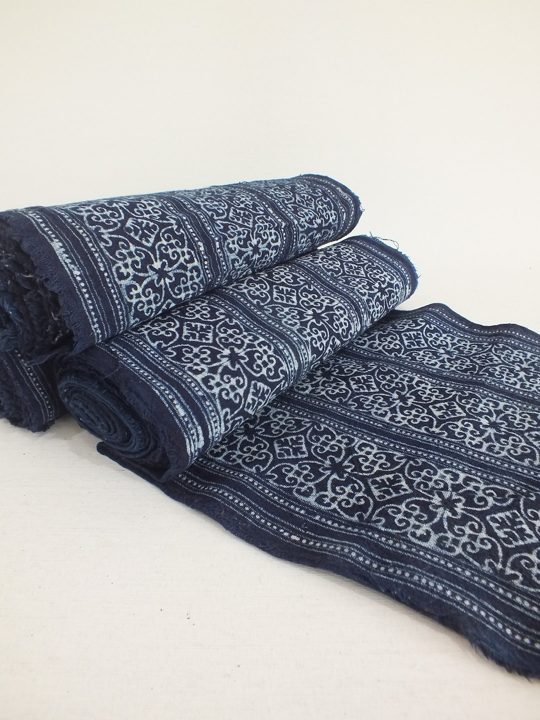 Hmong Fabric Hand Printed Batik Ethic Tribal Textiles Table Runner ...