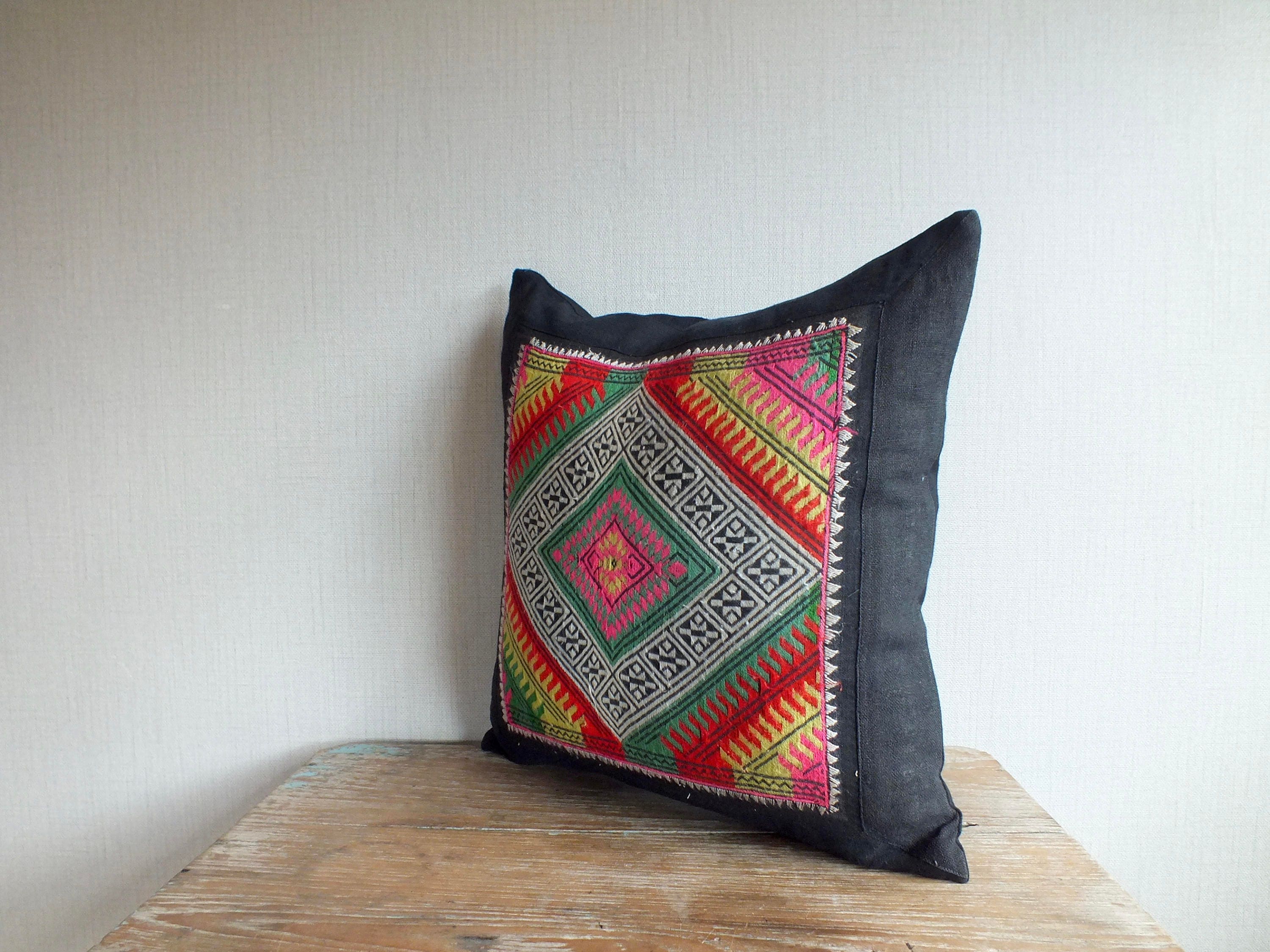 Vintage Textiles Decorative Accent Cushion cover Lumbar Pillow | Etsy