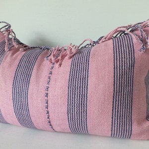 Pink and Blue Hand Woven Boho Textile Embroidered Ethnic Accent Pastel ...