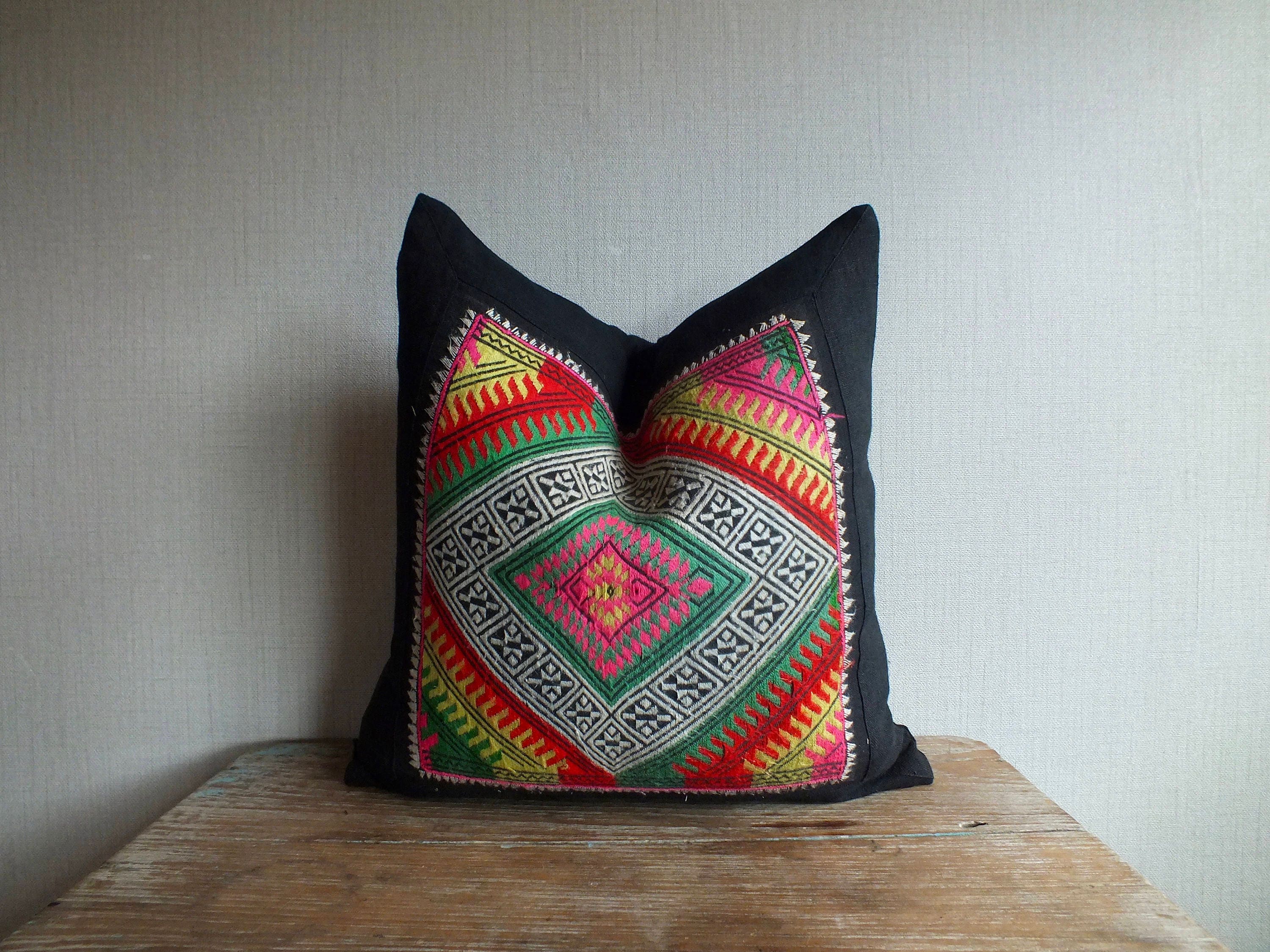 Vintage Textiles Decorative Accent Cushion cover Lumbar Pillow | Etsy