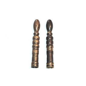 Pair of Classic Finials Solid Brass Tall Slender Vintage - Etsy