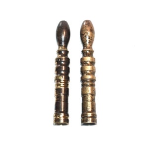 Pair of Classic Finials Solid Brass Tall Slender Vintage - Etsy