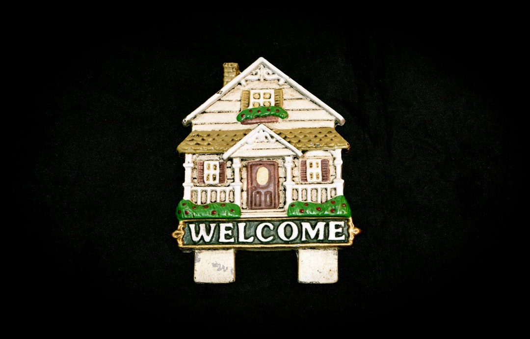 Welcome Door Knocker Topper Rare Midwest Cannon Falls - Etsy