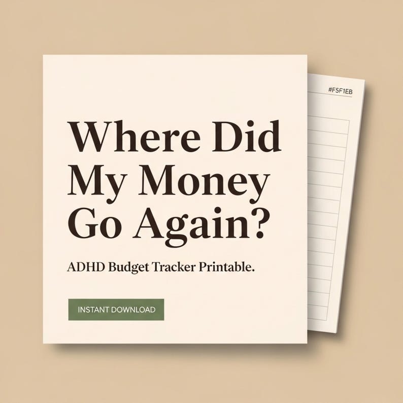 ADHD Budget Tracker Printable PDF | Payday Budget Planner for Adults ...