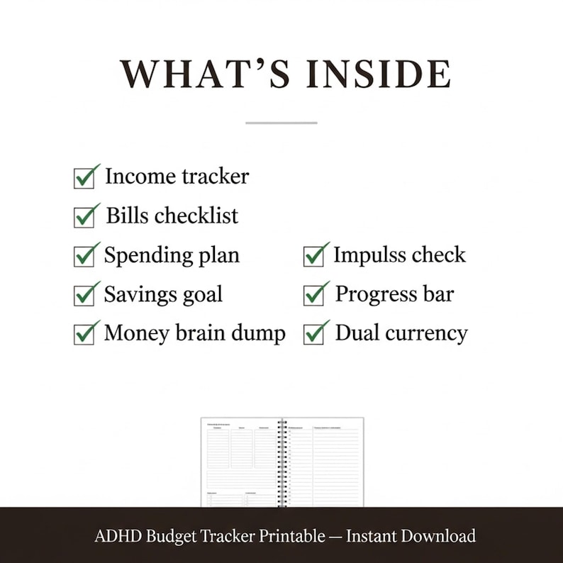 ADHD Budget Tracker Printable PDF | Payday Budget Planner for Adults ...