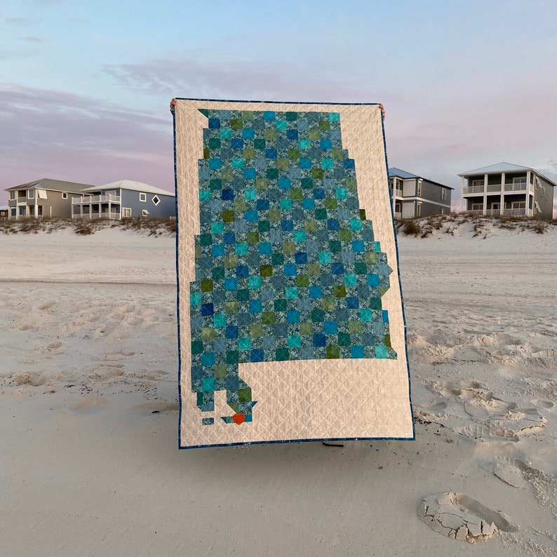 PDF Pattern Alabama A Pixelated State Quilt Birmingham - Etsy