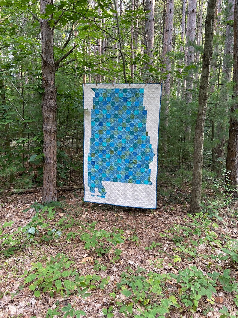 PDF Pattern Alabama A Pixelated State Quilt Birmingham - Etsy