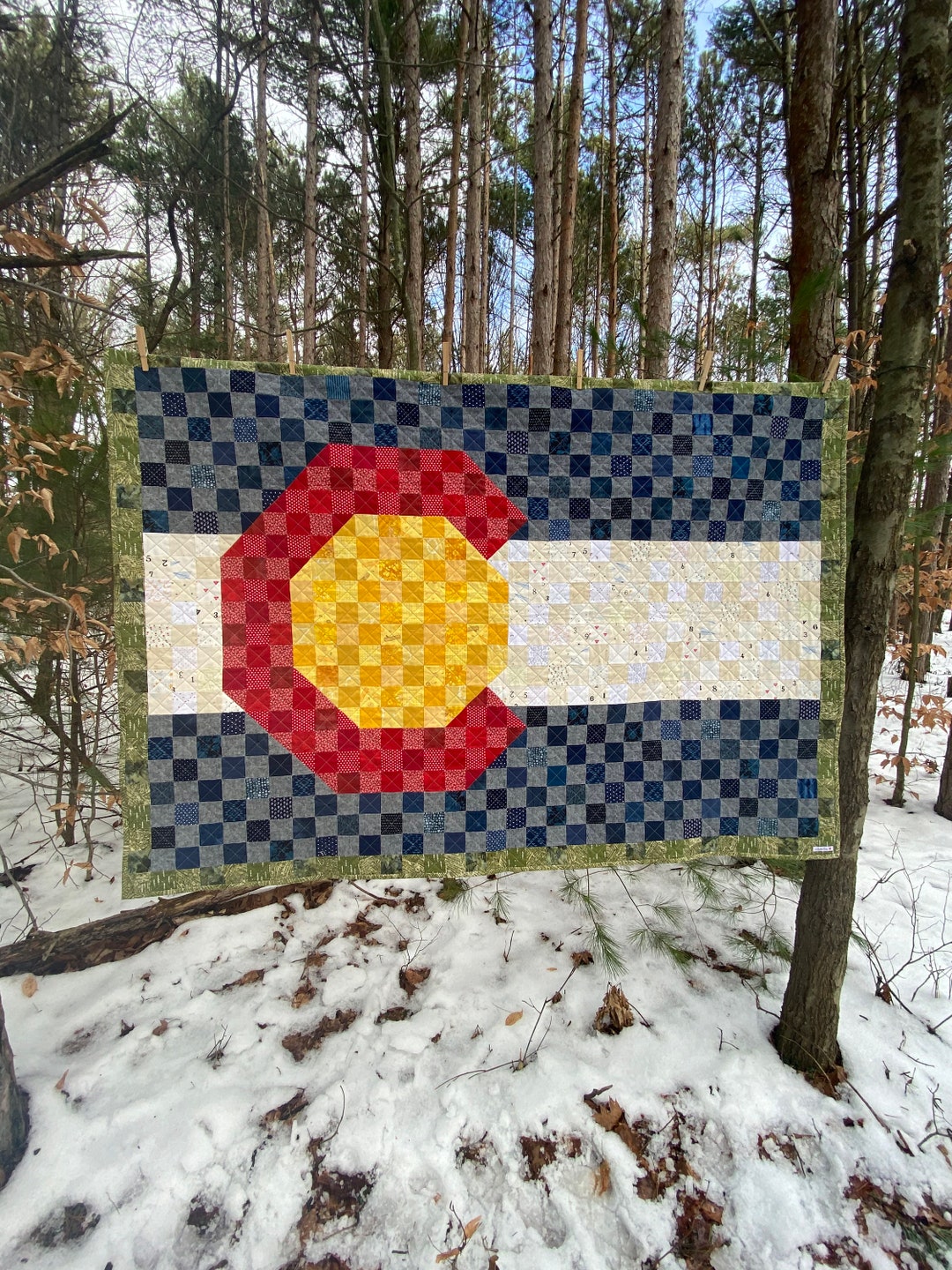 Colorado - PDF Pattern - Colorado State Flag - A Pixelated Quilt ...