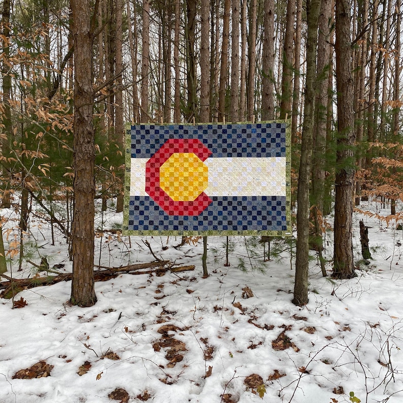 Colorado - PDF Pattern - Colorado State Flag - A Pixelated Quilt ...