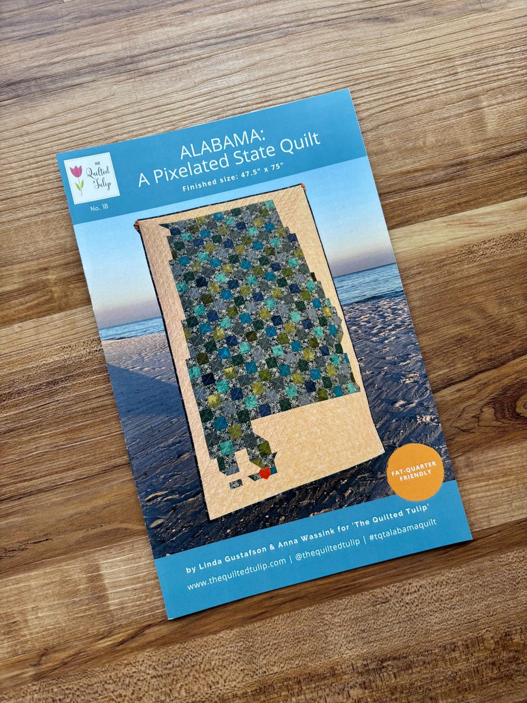 Alabama - PAPER PATTERN - A Pixelated State Quilt - Orange Beach ...