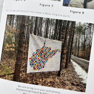 West Virginia - PDF PATTERN - A Pixelated Quilt - West Virginia State ...