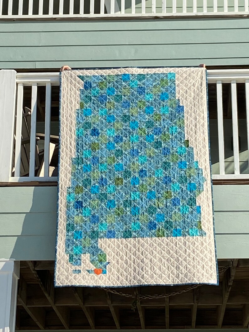 PDF Pattern Alabama A Pixelated State Quilt Birmingham - Etsy
