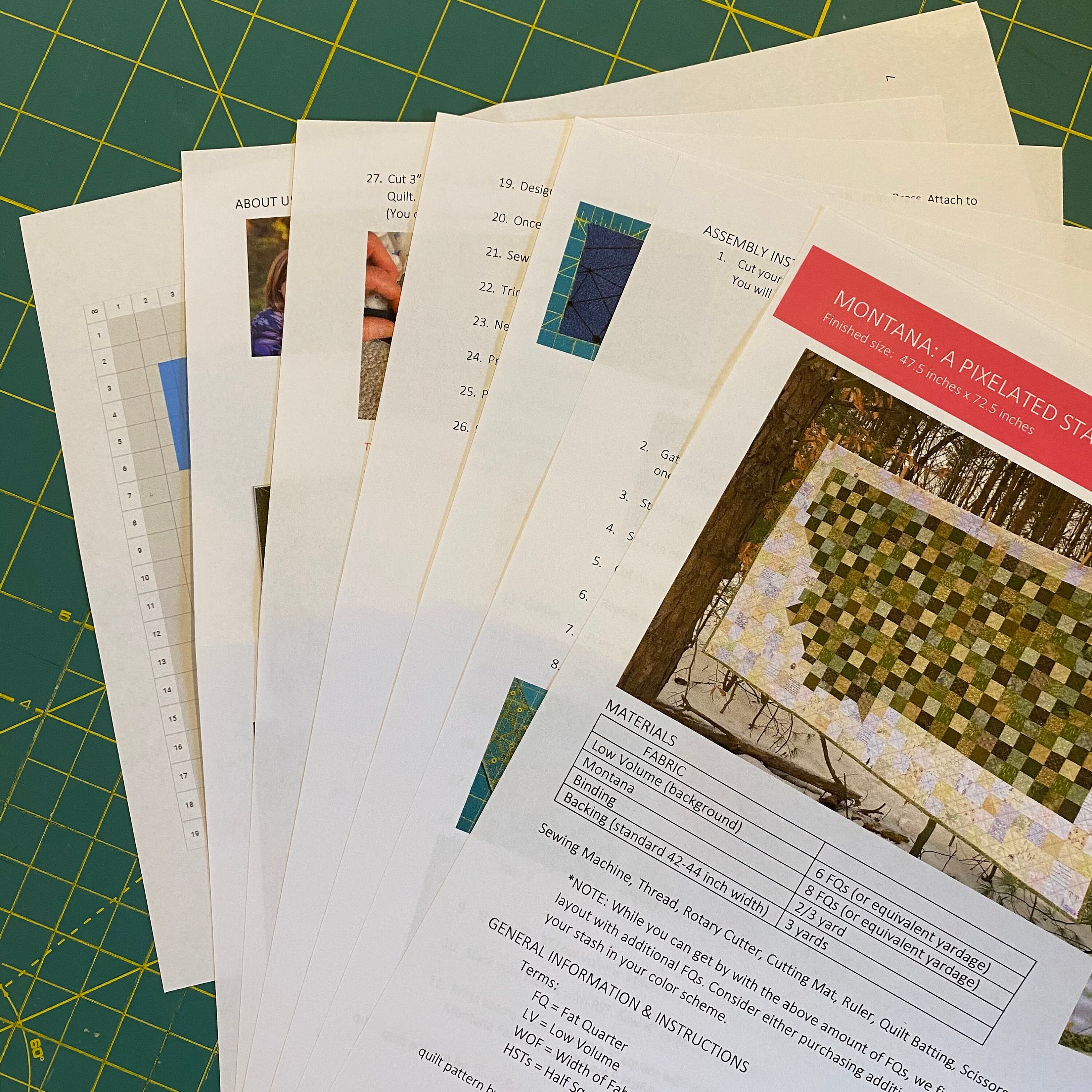 PDF Pattern Montana A Pixelated Quilt Montana State | Etsy