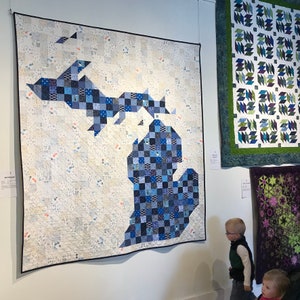 Michigan - PDF PATTERN - A Pixelated State Quilt - Holland Grand Rapids ...