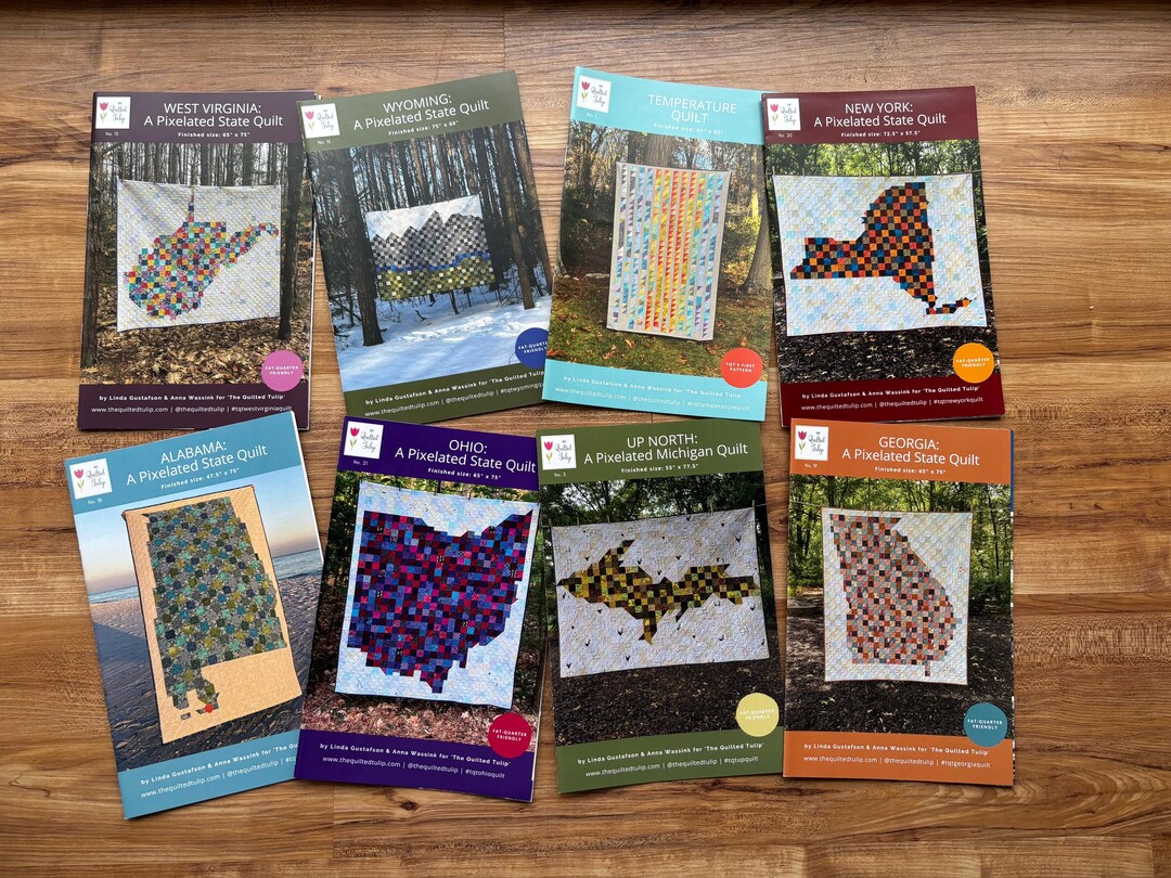 Ohio - PDF PATTERN - A Pixelated Quilt - Ohio State Quilt Columbus ...